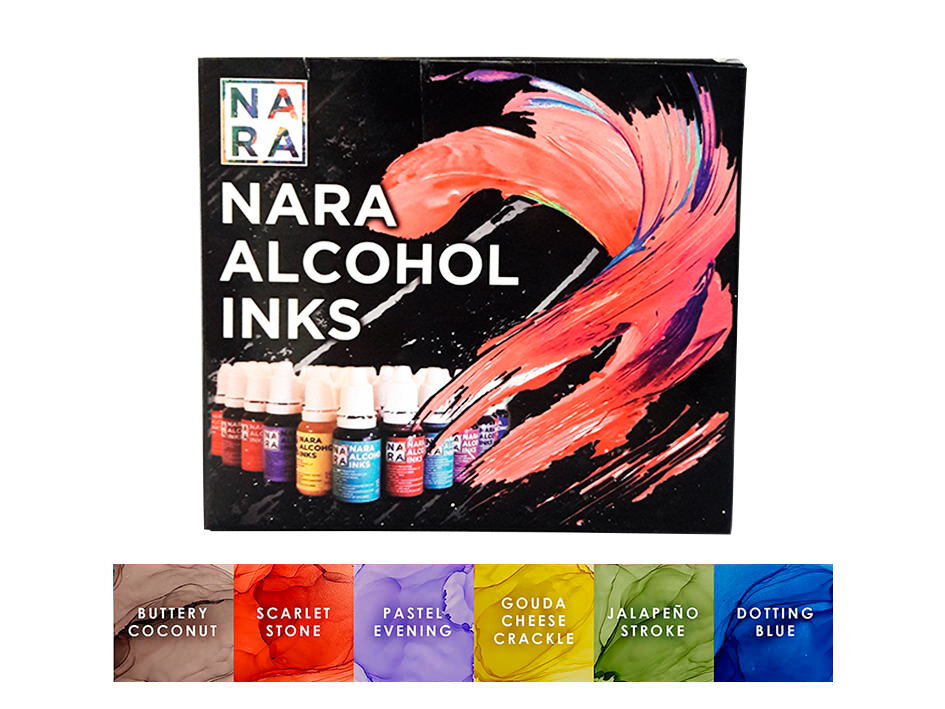 Nara Alcohol Ink – Box 1 – 6x 15ml – Global Hobby og Kunst