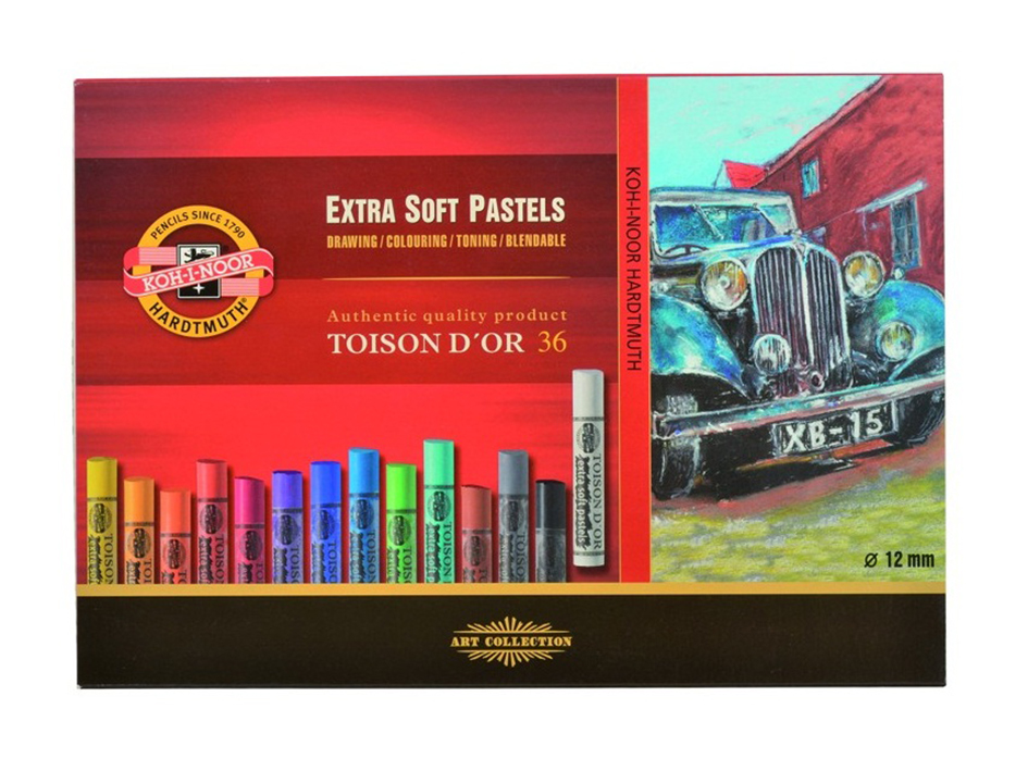 Koh-i-Noor Extra Soft Pastel Rund 8555 – Sett 36stk – Global Hobby og Kunst