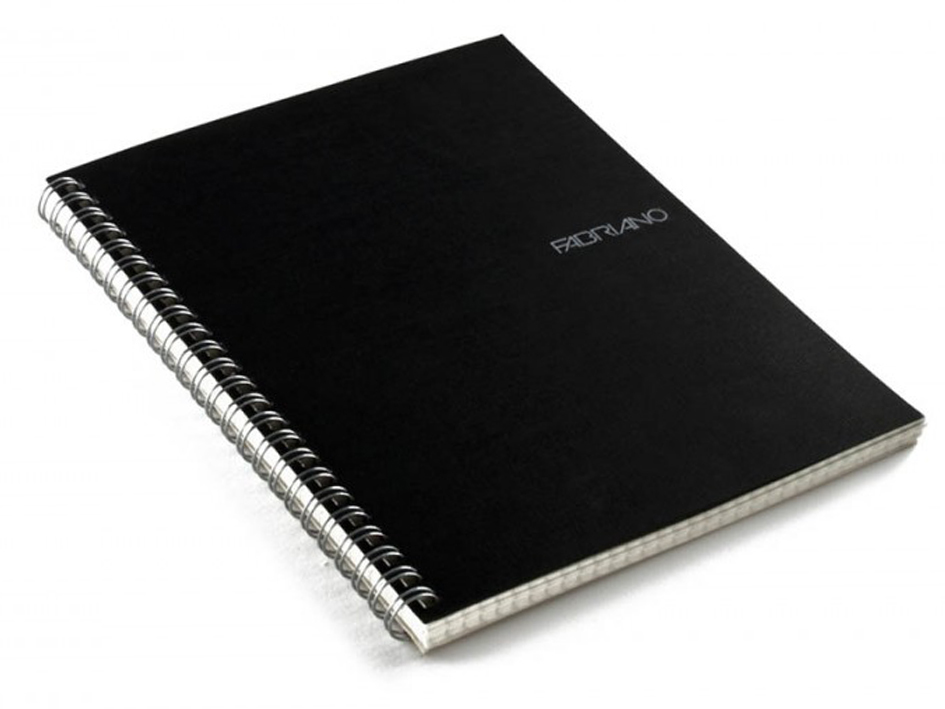 EcoQua Notebook spiral – Sort – A4 ruteark 5mm – Global Hobby og Kunst