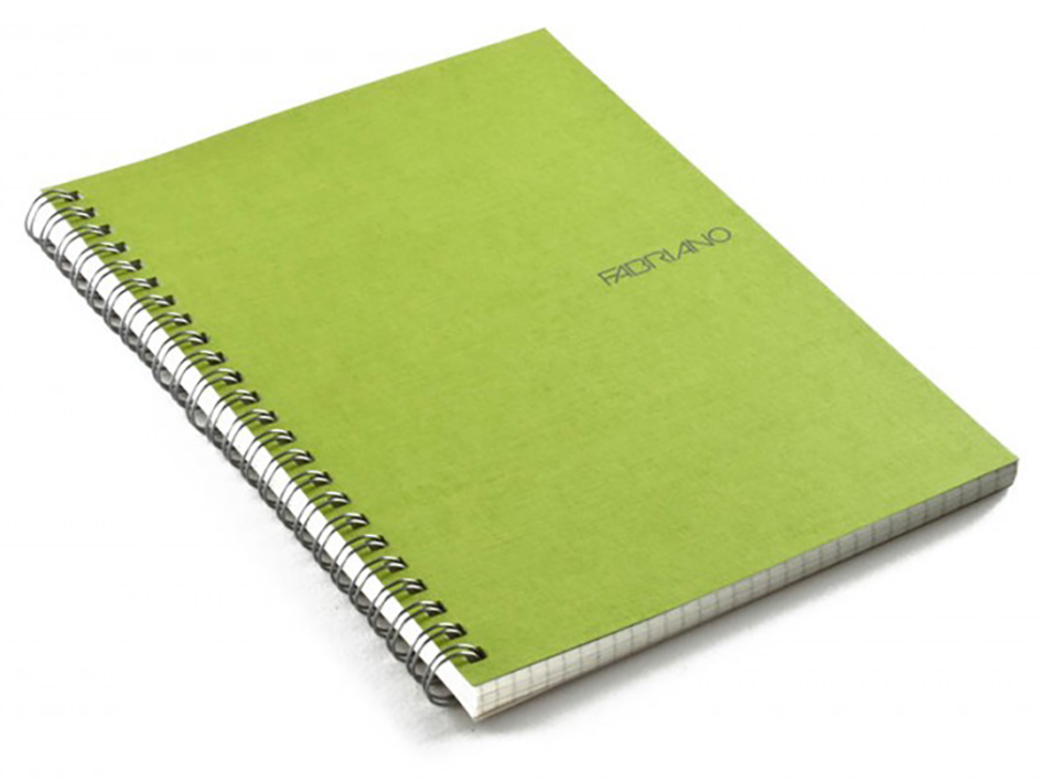 EcoQua Notebook spiral – Lime – A4 ruteark 5mm – Global Hobby og Kunst