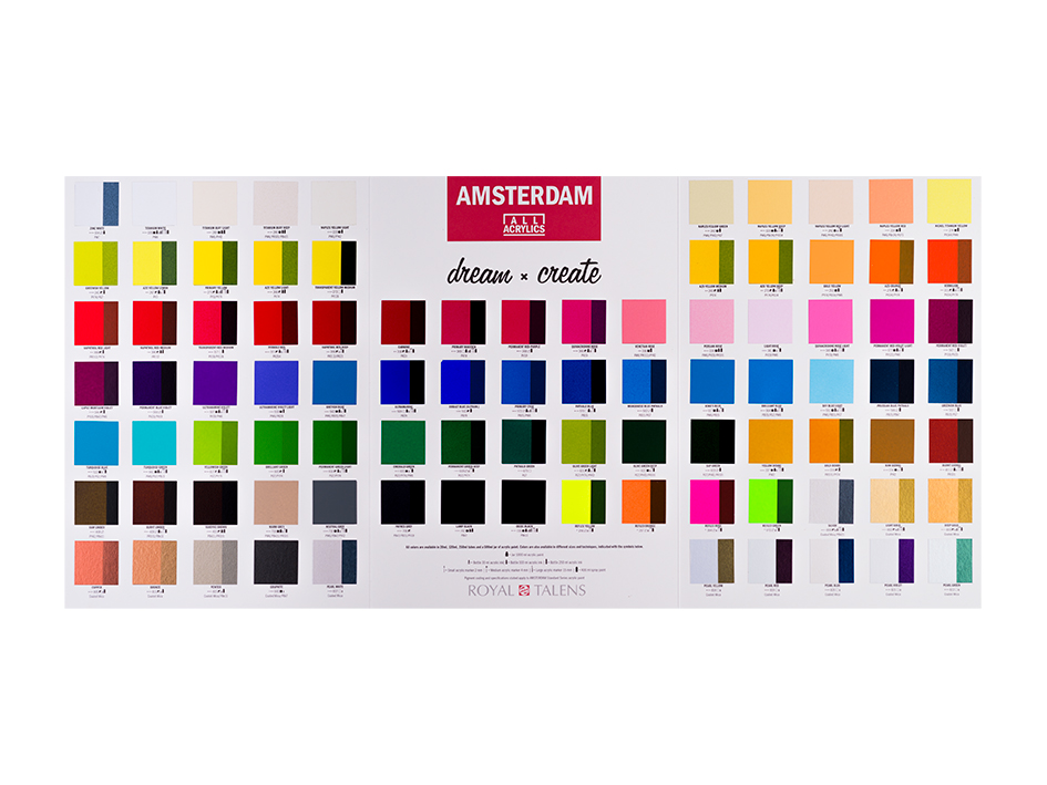 Amsterdam Fargekart Originalt A4 – Std 90 farger – Global Hobby og Kunst