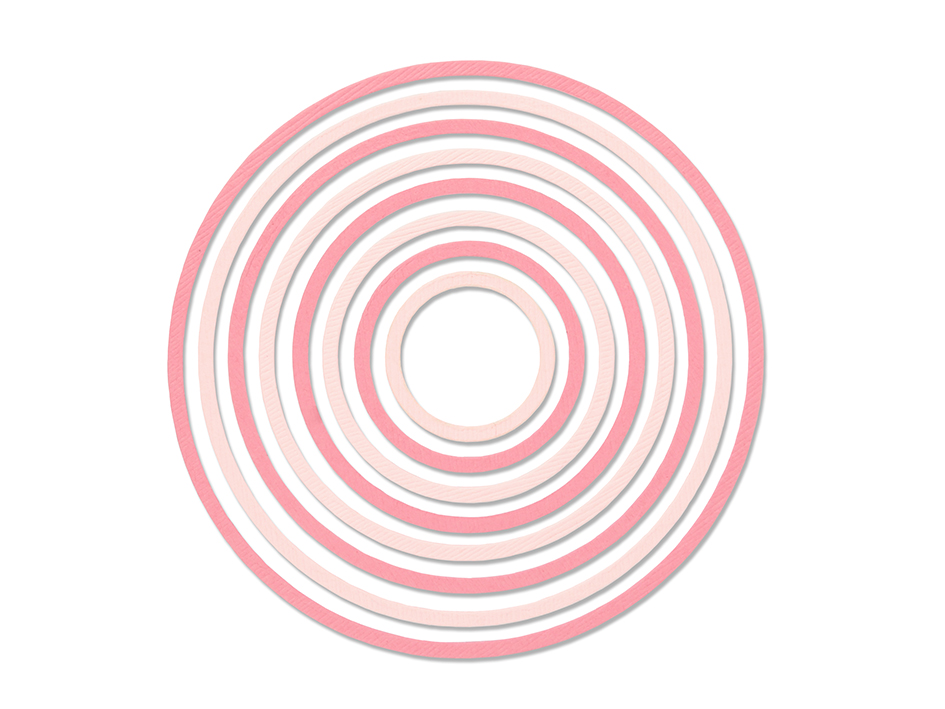 Sizzix Thinlits Die Set 8PK – Concentric Circles – Global Hobby og Kunst