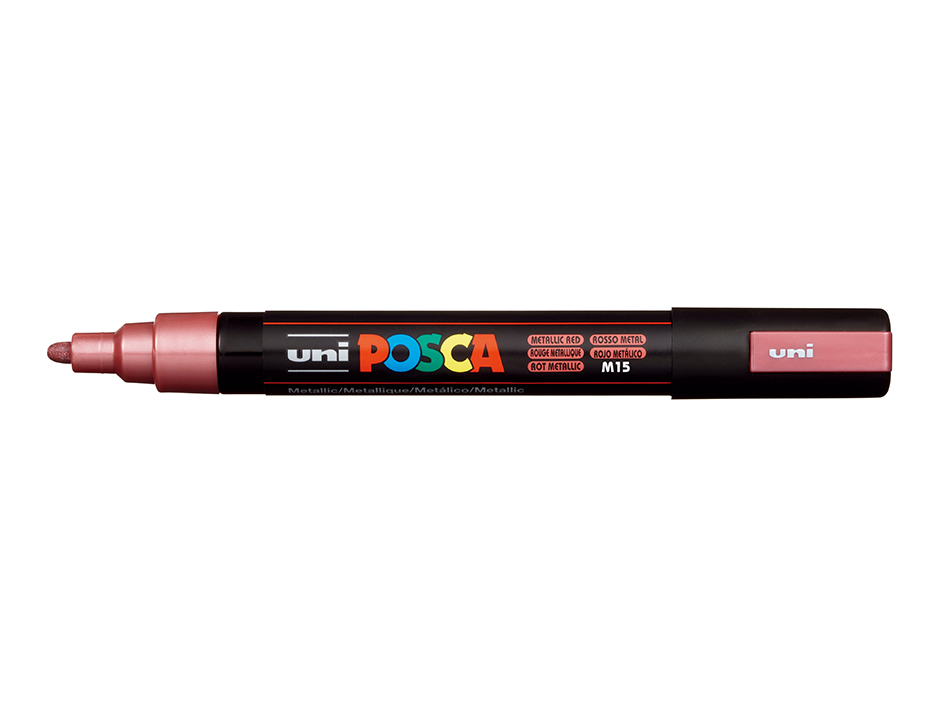 Uni POSCA PC-5M – Medium 1,8-2,5mm – M15 Metallic Red – Global Hobby og ...